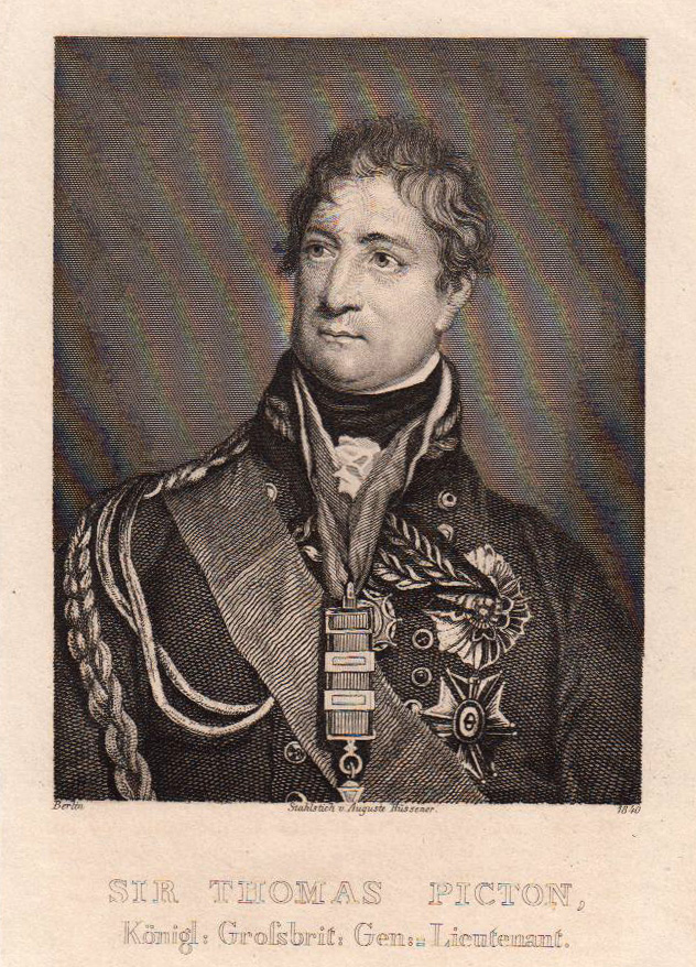 Sir Thomas Picton (Wales 24. 08. 1758 - 18. 06. 1815 Waterloo). Engl ...