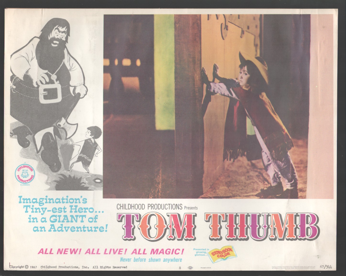 Tom Thumb #8 1967original 11'x14' color lobby card-Cesareo Queazadas as ...