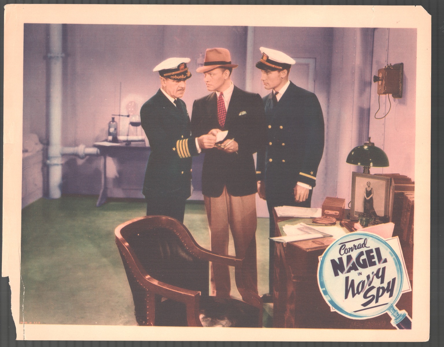 Navy Spy 11'x14' Lobby Card Conrad Nagel Jack Doyle Crauford Kent ...