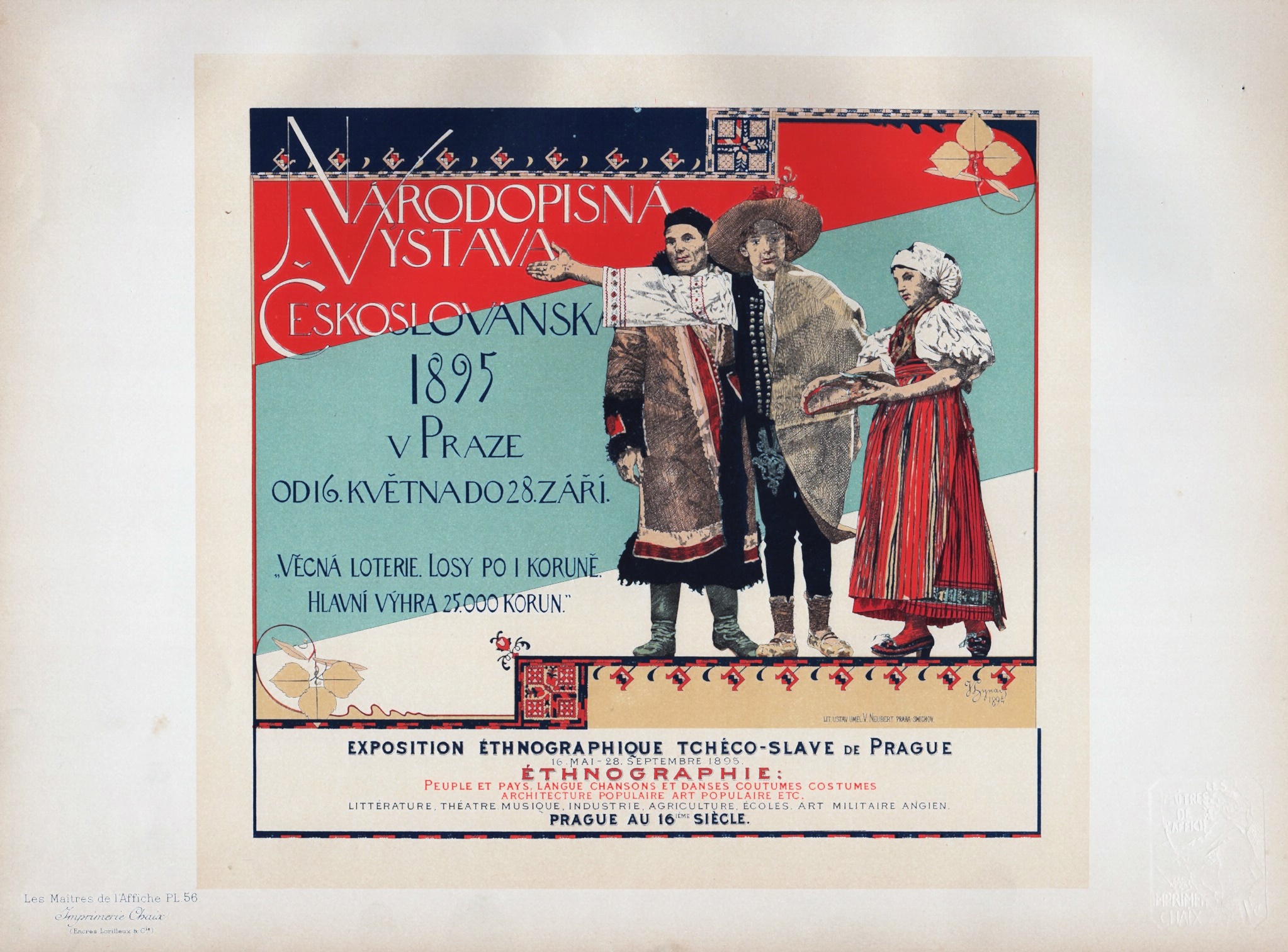 Affiche tcheque pour l' "Exposition ethnographique tcheco-slave de ...