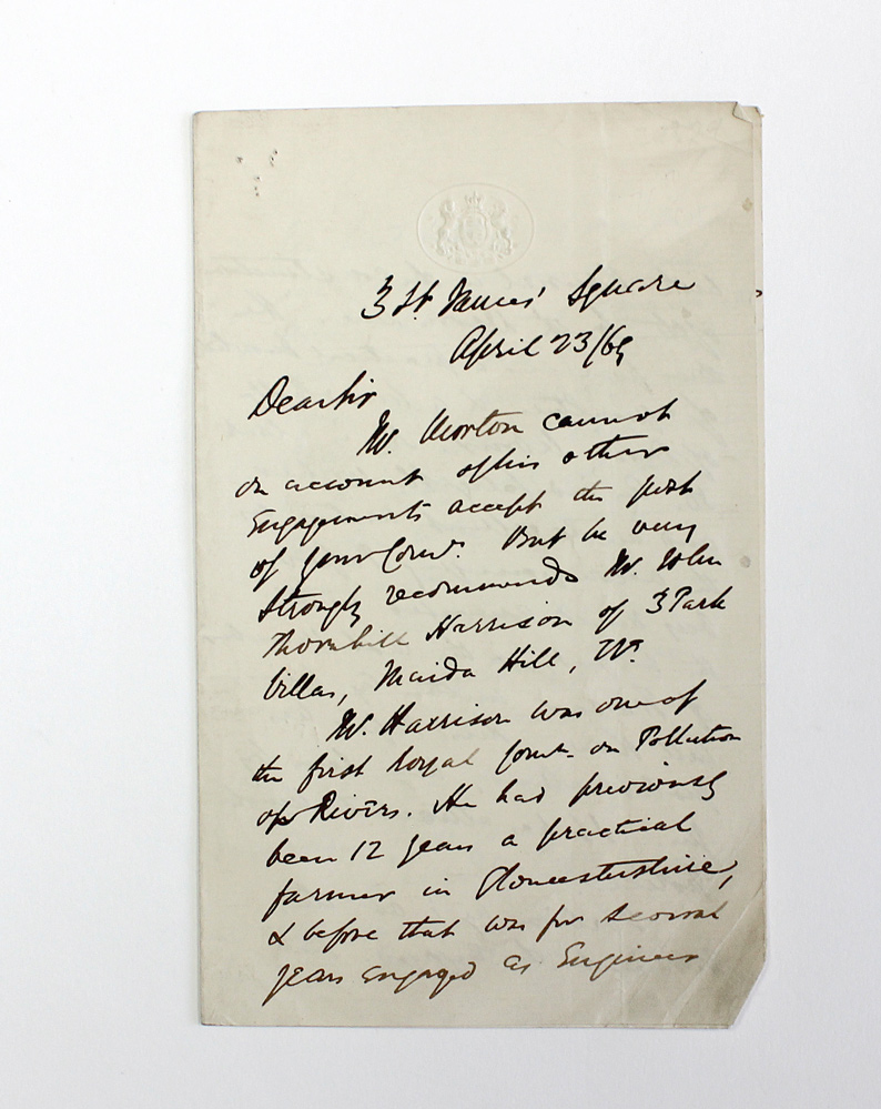 An Original Handwritten Letter Signed by Sir James Caird to Levi Leone ...
