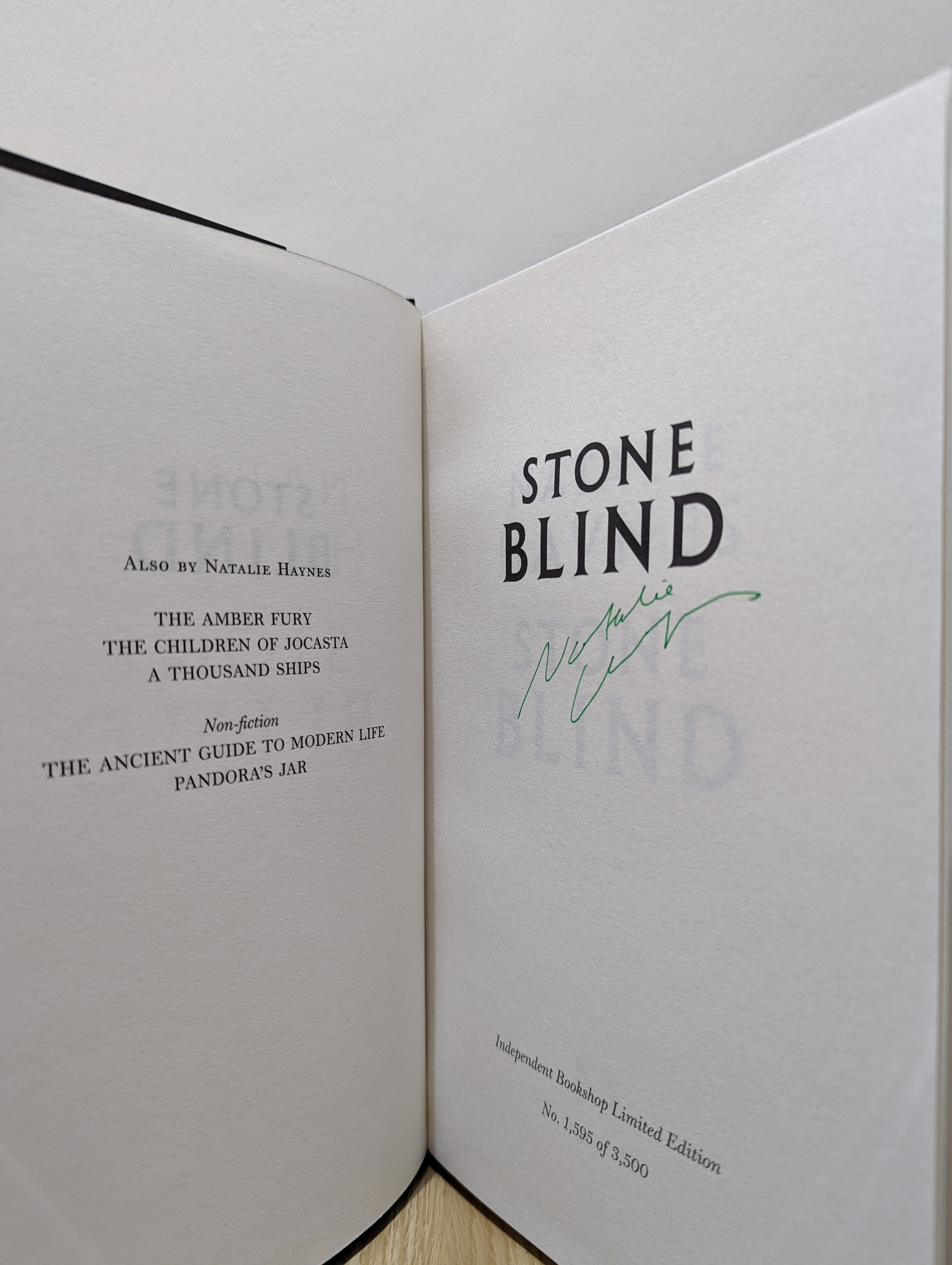 Stone Blind: Medusa's Story (Signed Numbered First Edition with sprayed ...