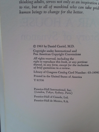 So Fair a House: The Story of Synanon by Casriel, Daniel: Good ...