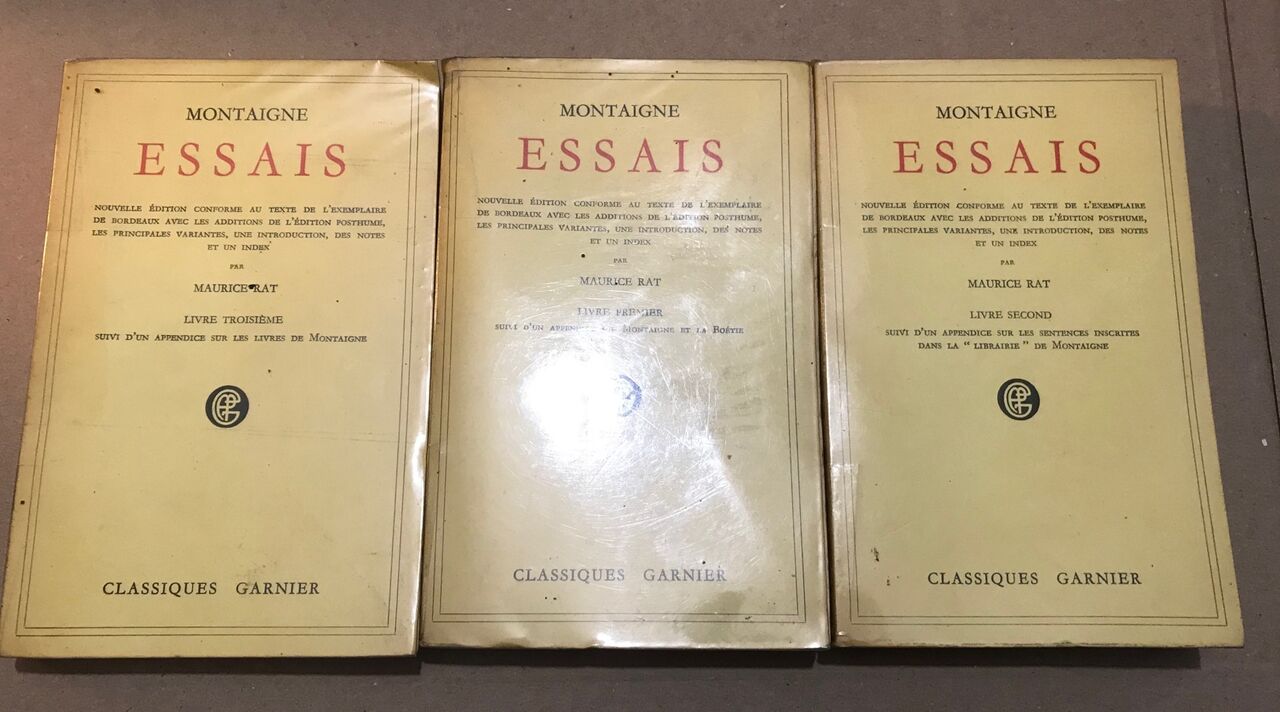 Essais / 3 tomes by Montaigne: (1952) | librairie philippe arnaiz