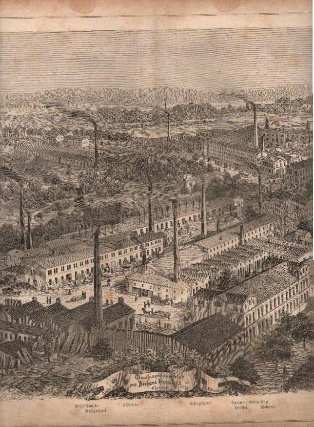 Maschinenbauanstalt von Richard Hartmann in Chemnitz. Aufgen. v. A ...