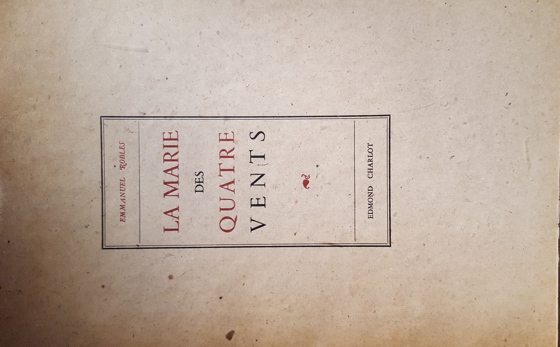 La Marie des quatre vents von Emmanuel ROBLES: Bon Couverture souple ...