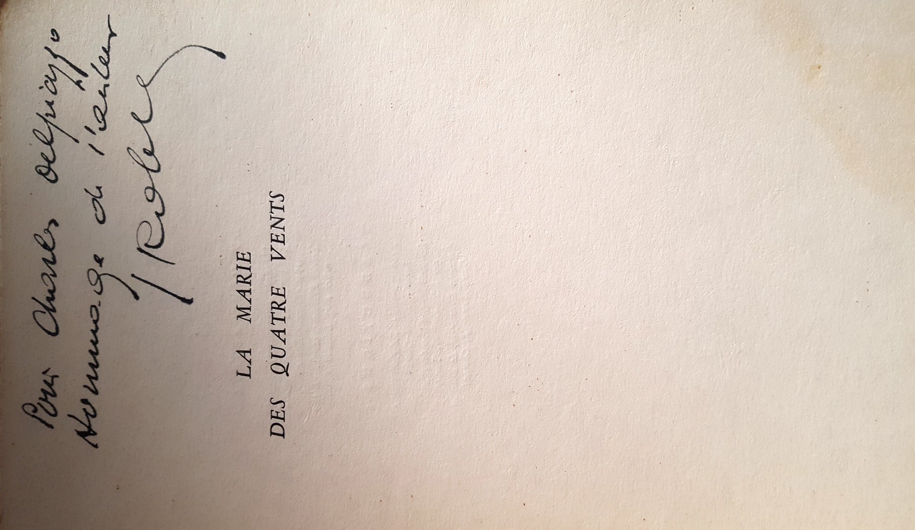 La Marie des quatre vents von Emmanuel ROBLES: Bon Couverture souple ...