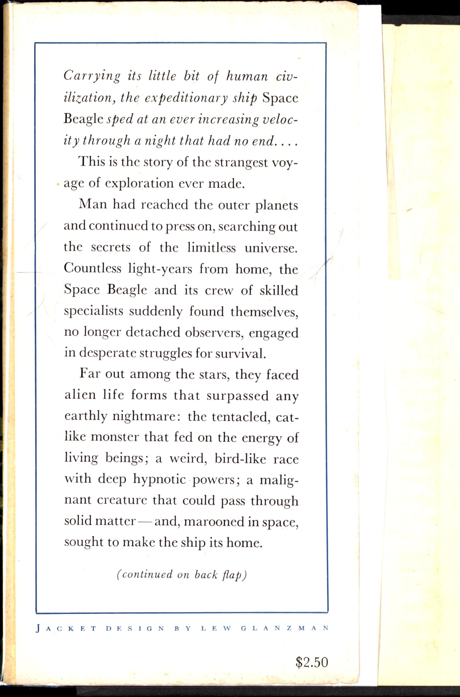 The Voyage of the Space Beagle by Van Vogt, A.E.: Very Good Hardcover ...