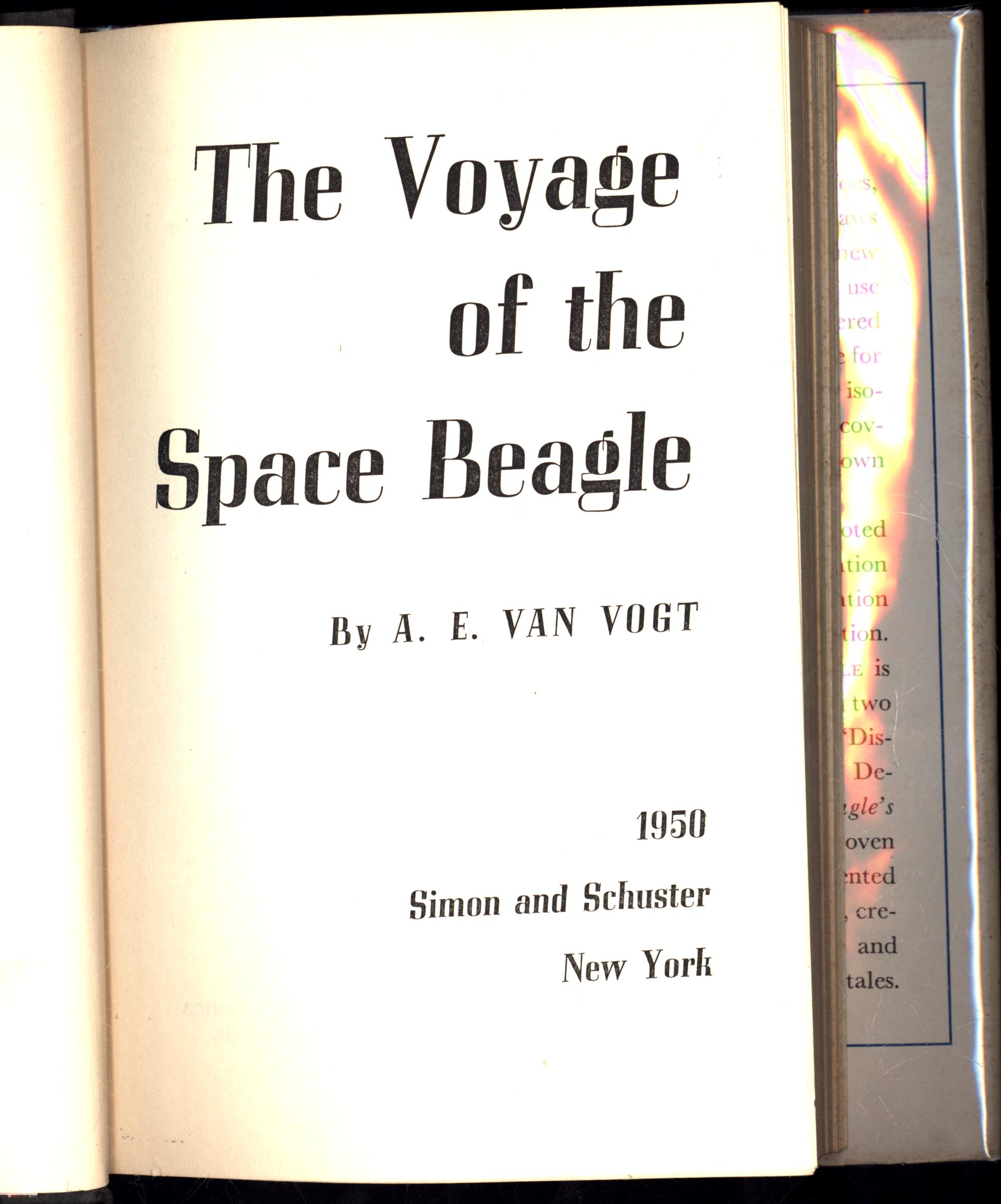 The Voyage of the Space Beagle by Van Vogt, A.E.: Very Good Hardcover ...