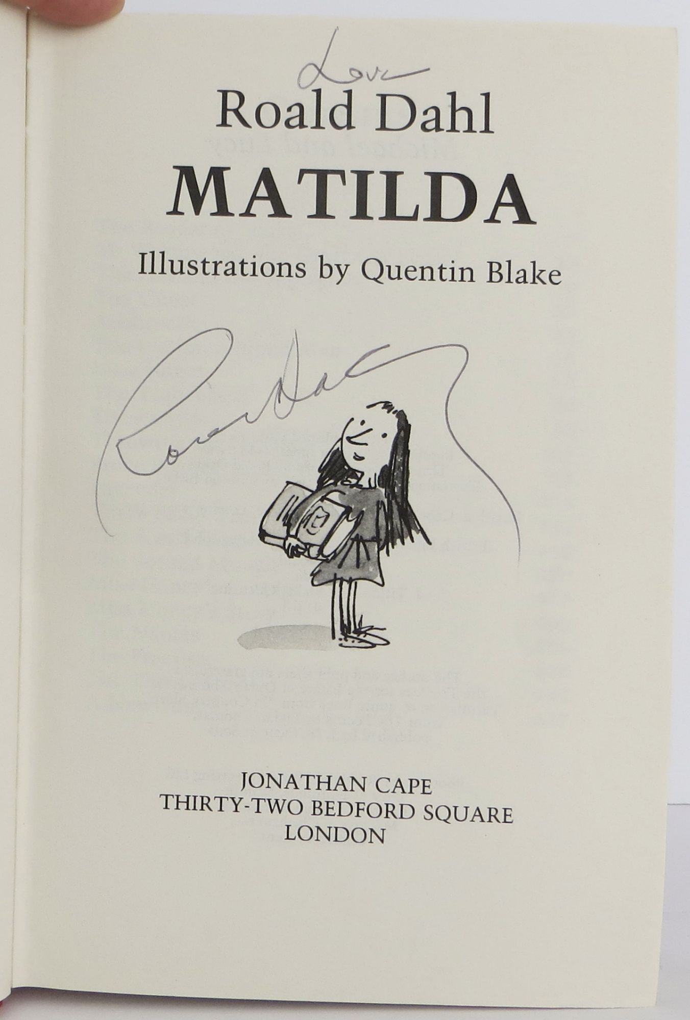 Matilda by Dahl, Roald: Very good hardcover (1989) 7th printing ...