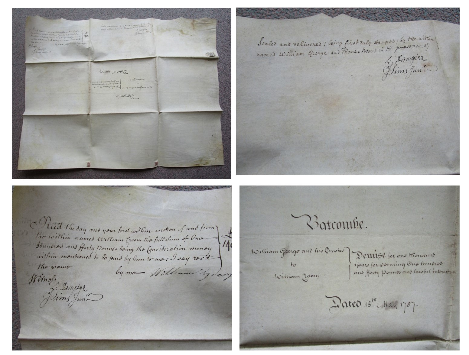 OLD VELLUM Handwritten Manuscript Indenture LEGAL DOCUMENT BETWEEN a ...
