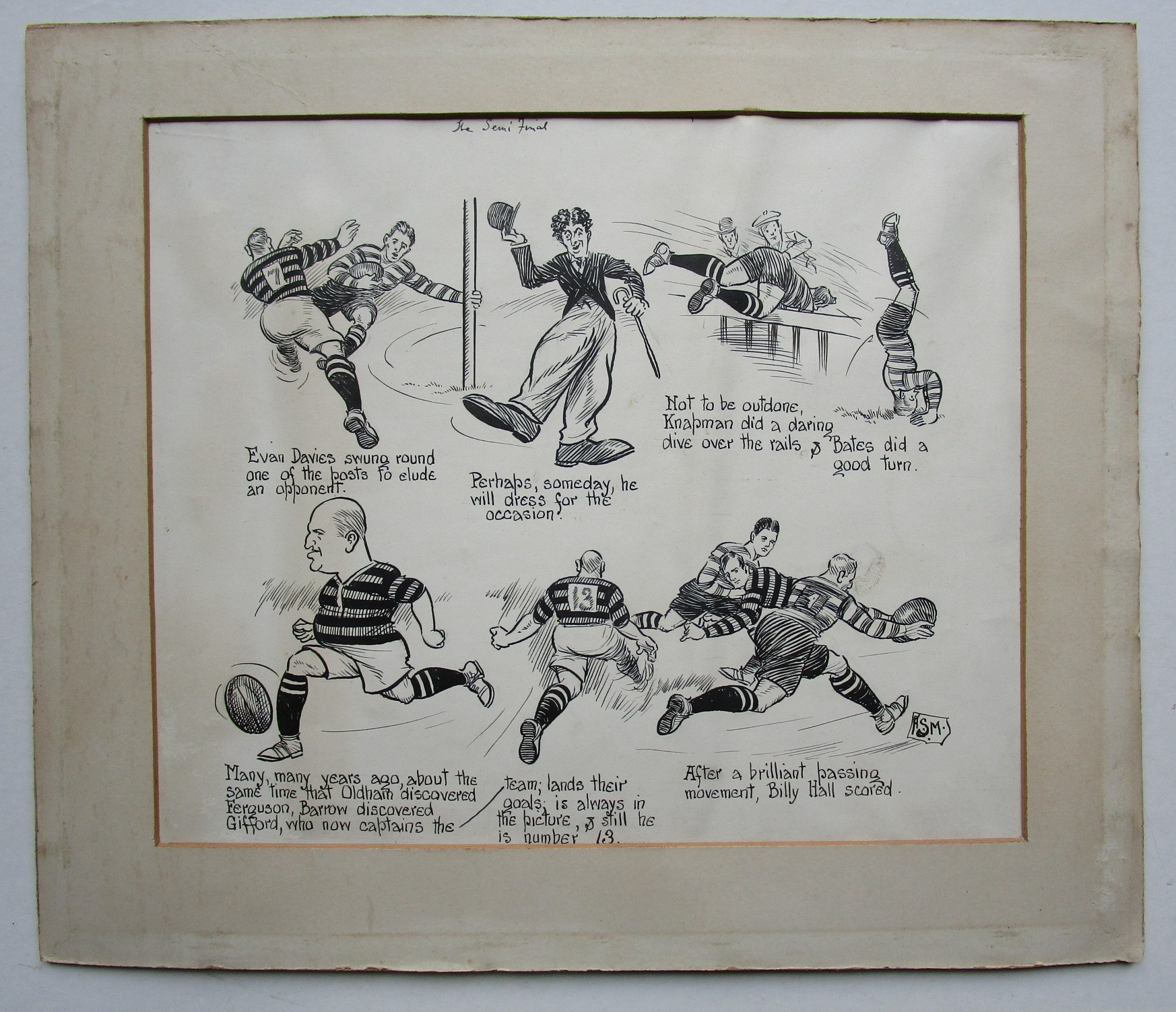 ORIGINAL ARTWORK Oldham Rugby League Football Club OLDHAM TEAM SEMI ...