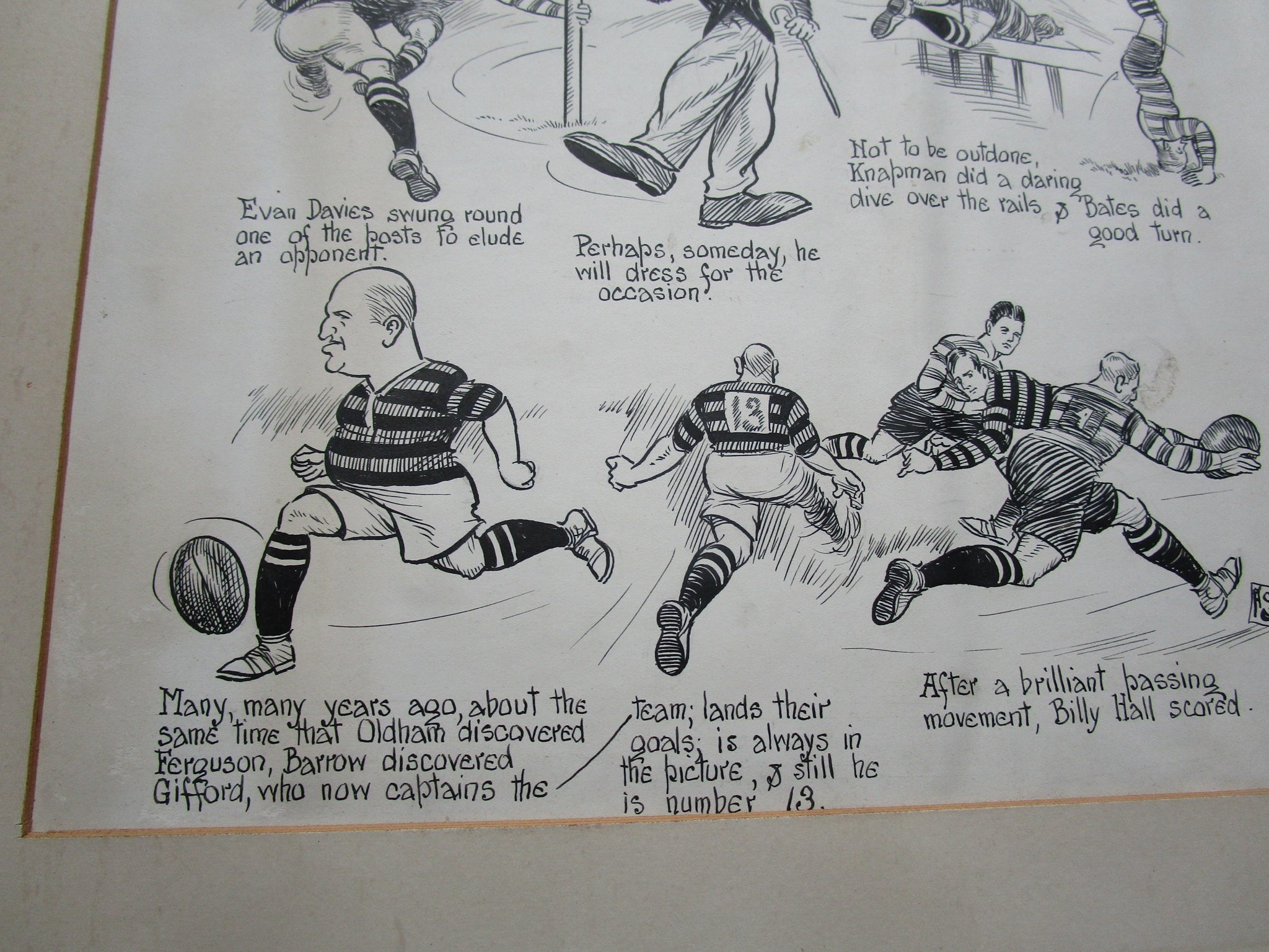 ORIGINAL ARTWORK Oldham Rugby League Football Club OLDHAM TEAM SEMI ...