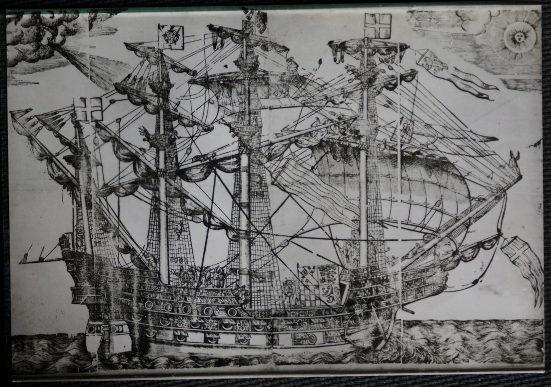 Ark Royal An English Woodcut Housed In The British Museum Postcard by ...