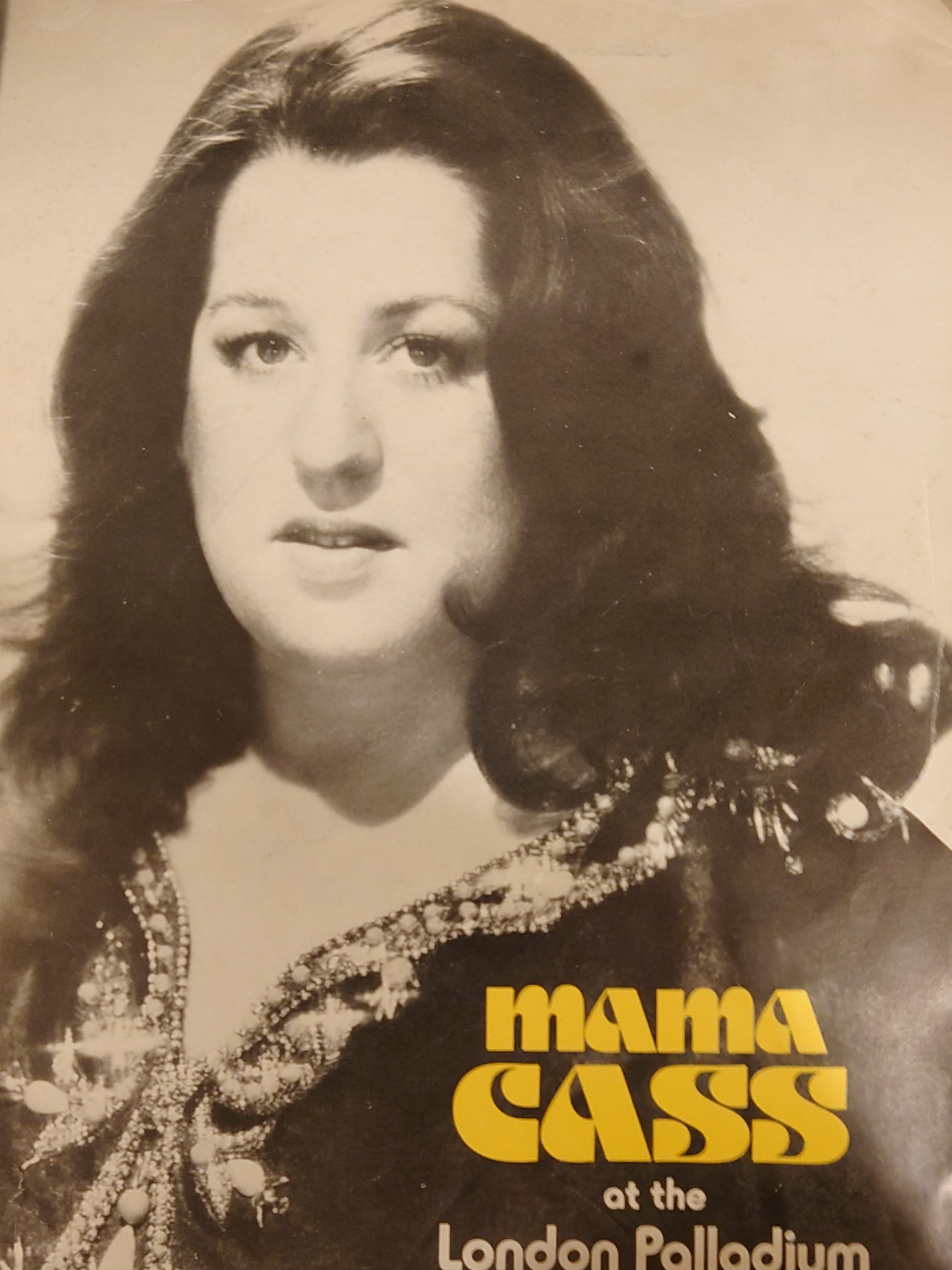 Mama Cass Elliot Mamas And Papas Programme For Her Last Performance At The London Palladium By