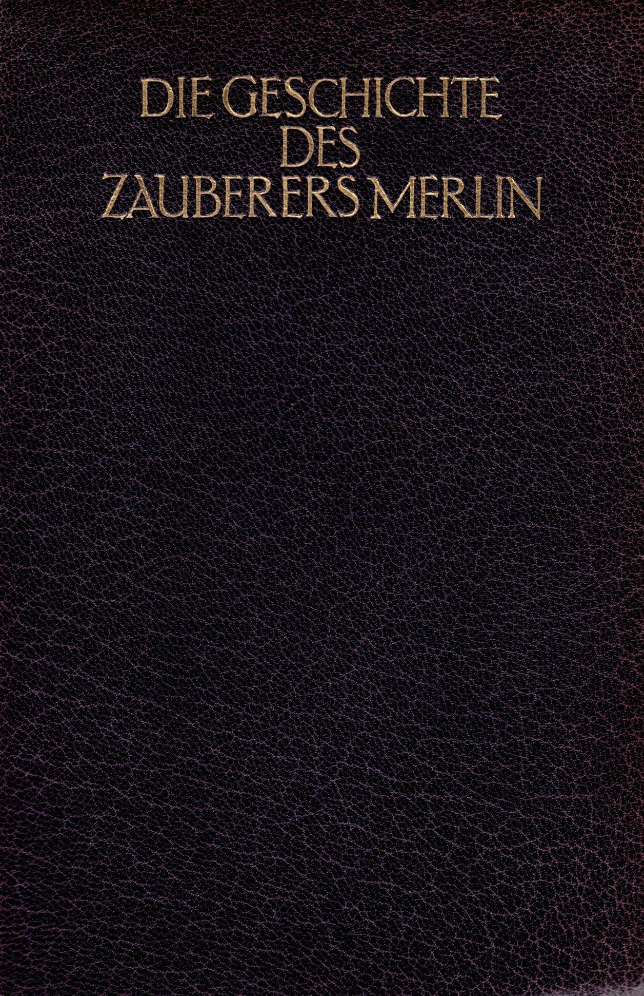 Die Geschichte des Zauberers Merlin. Aus dem altfranzösischen ...