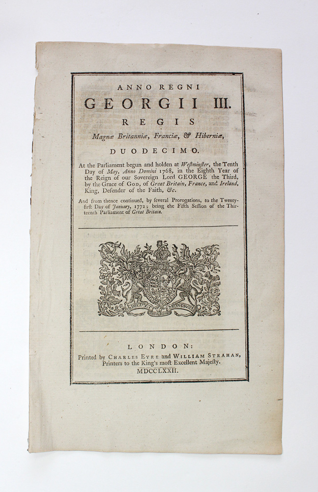 A George III Act to continue the Term, and alter and enlarge the Powers ...