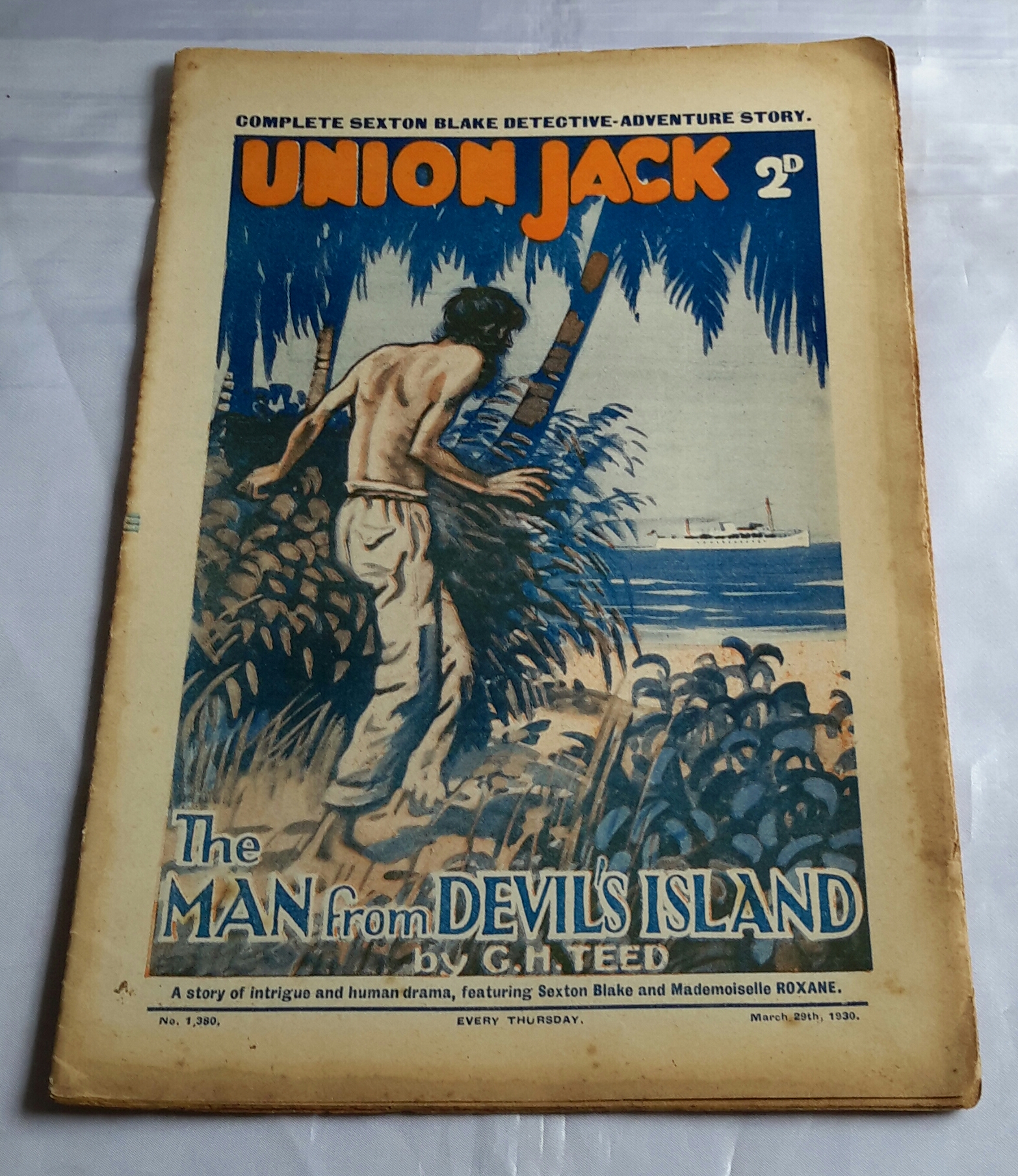 Union Jack Magazine. March 29th 1930. Number 1,380. Includes "The Man ...