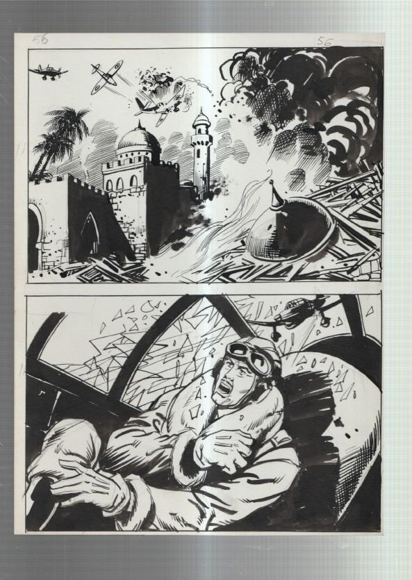 Dibujo Original: Tema Belico numerado 036/01 en trasera: Art / Print ...