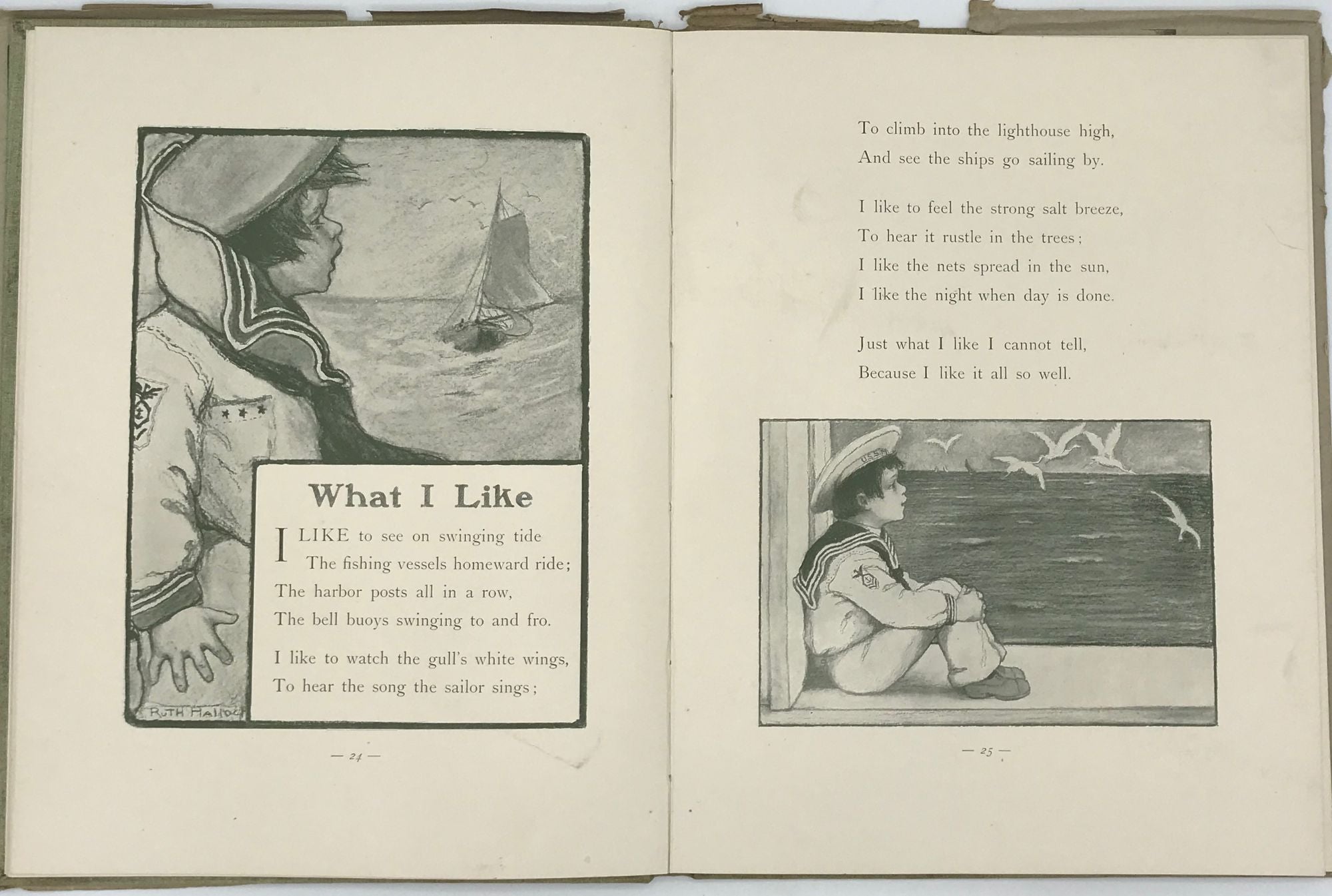LITTLE RHYMES FOR LITTLE READERS.; Illustrated by Ruth Mary Hallock by ...