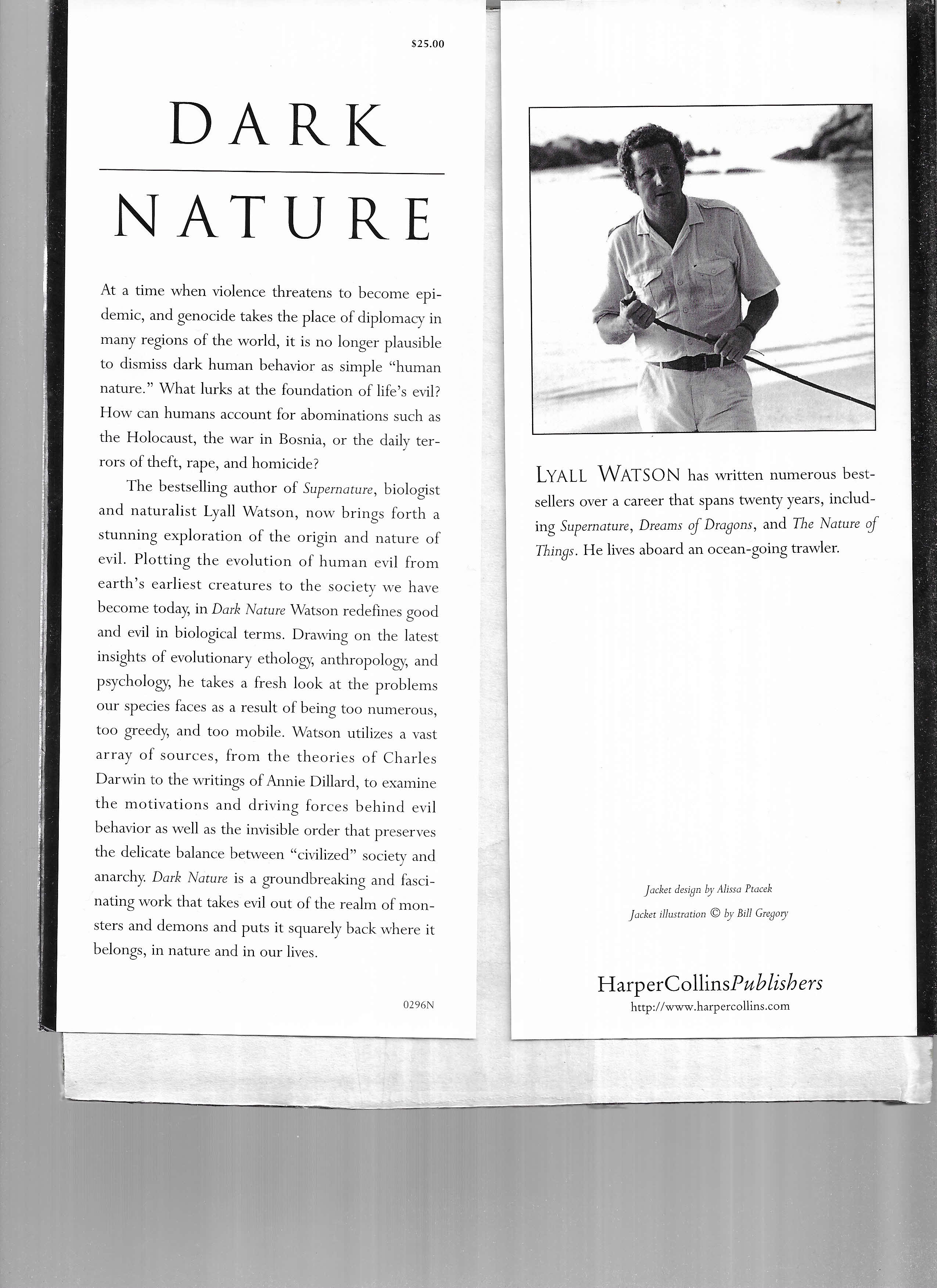 DARK NATURE: A Natural History Of Evil by Watson, Lyall: (1996) | Chris ...