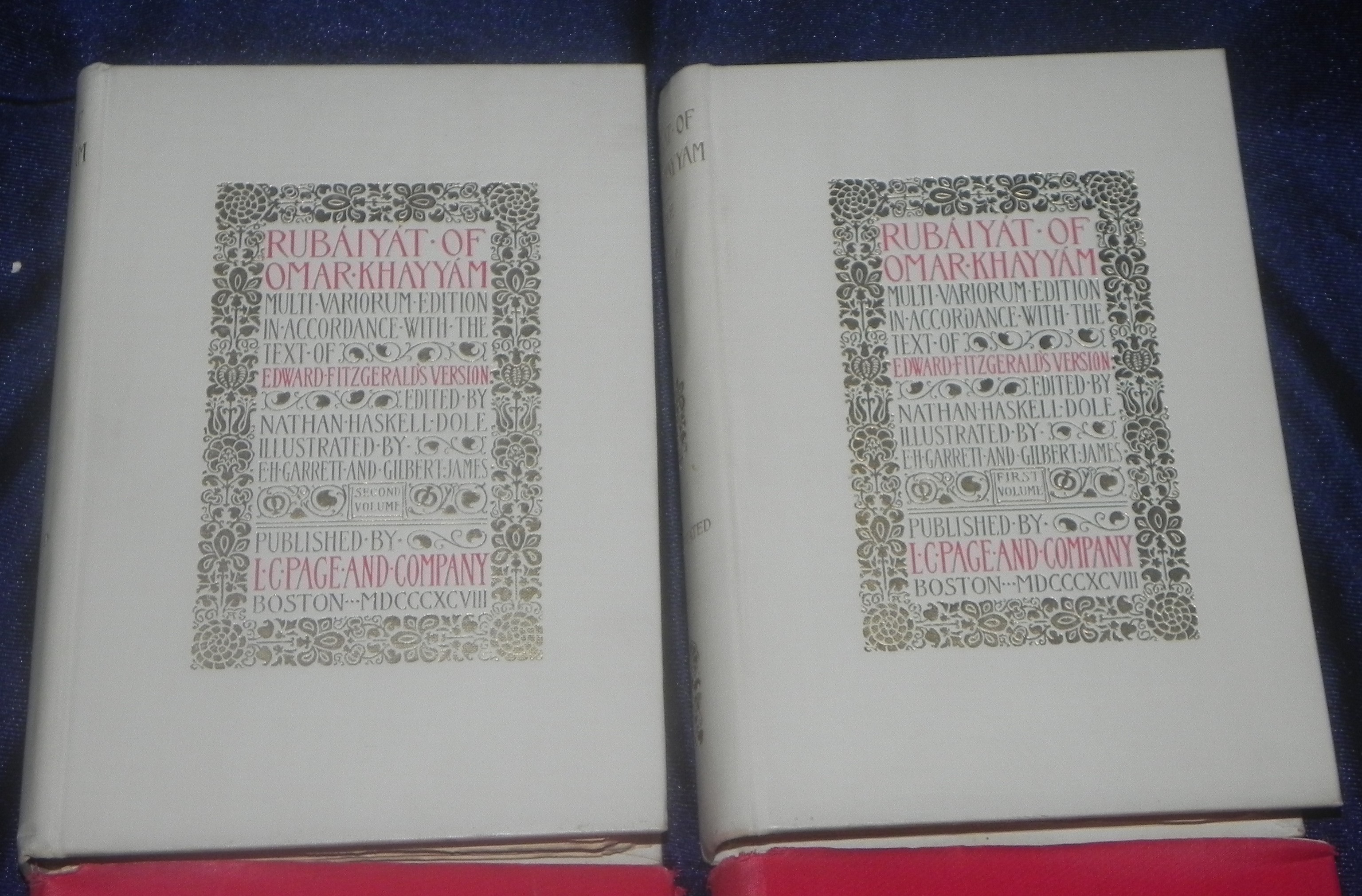Rubaiyat 1898 2 Volumes illustrations Edmund Garrett w Rare DJs VG+ by ... Rubaiyat 1898 2 Volumes illustrations Edmund Garrett w Rare DJs VG+ by ...