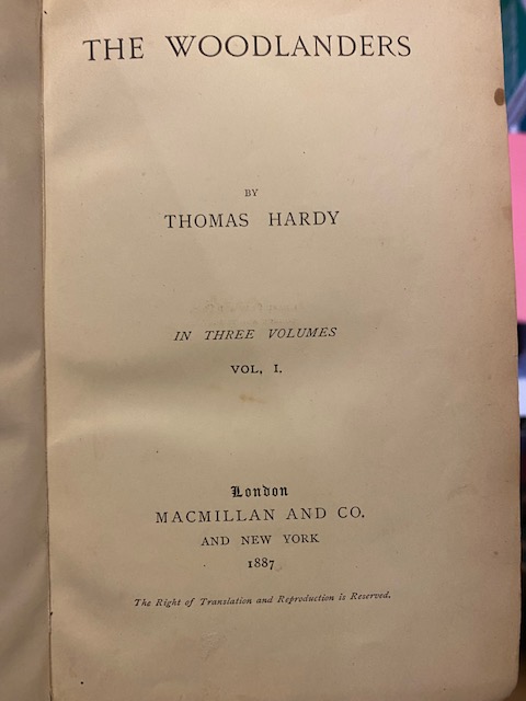 THE WOODLANDERS by THOMAS HARDY: Very Good Hardcover (1887) 1st Edition ...
