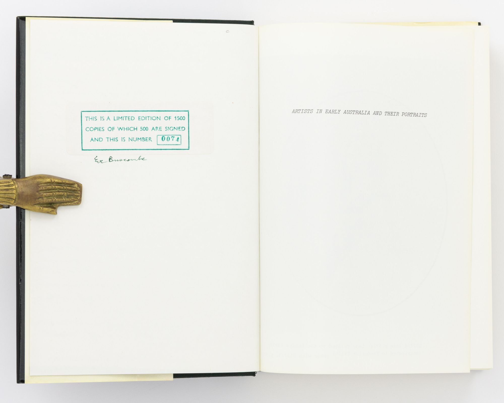 Artists in Early Australia and their Portraits. A Guide to the Portrait ...