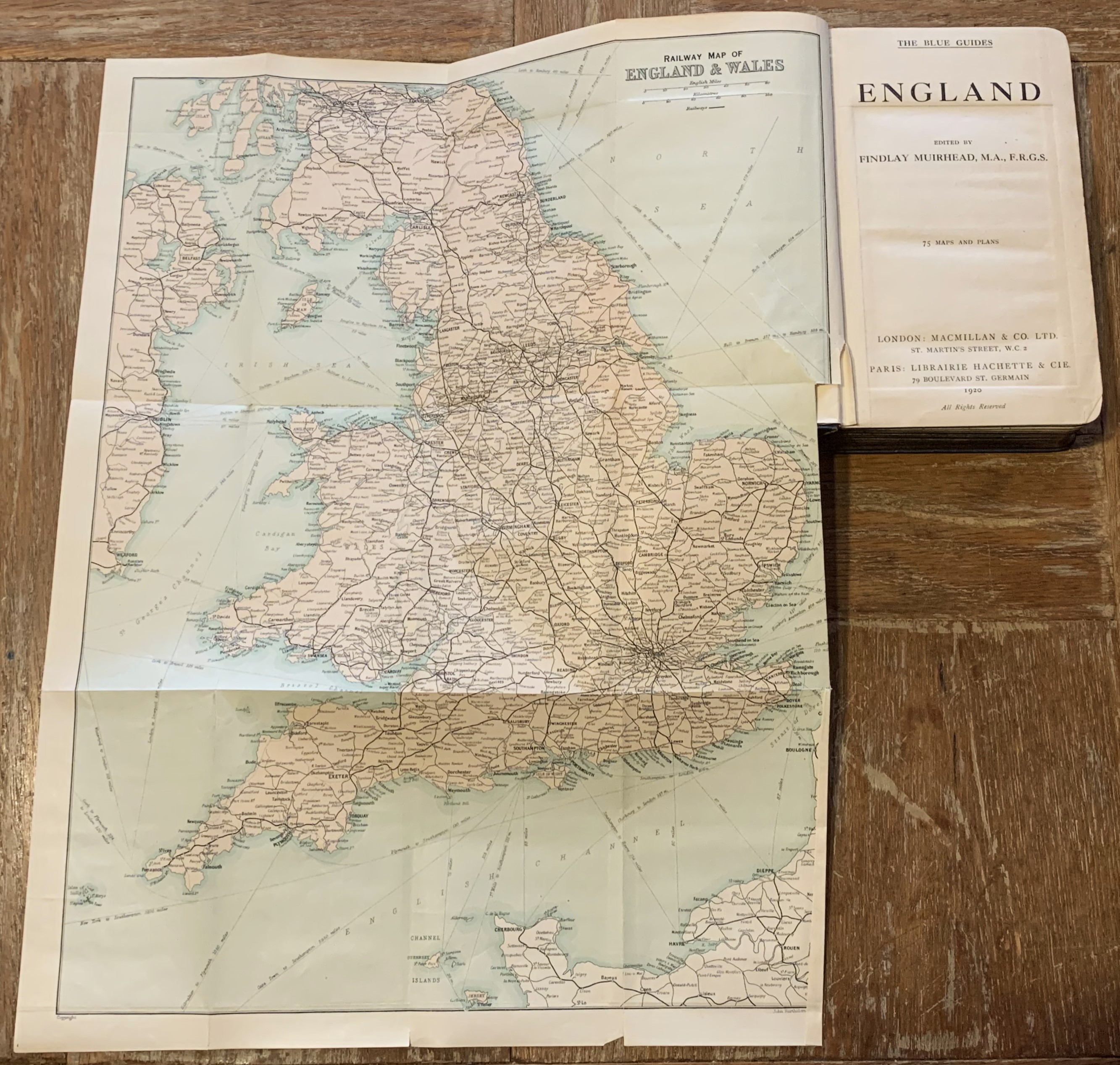 England; The Blue Guides by Findlay Muirhead, (editor): Very Good+ ...