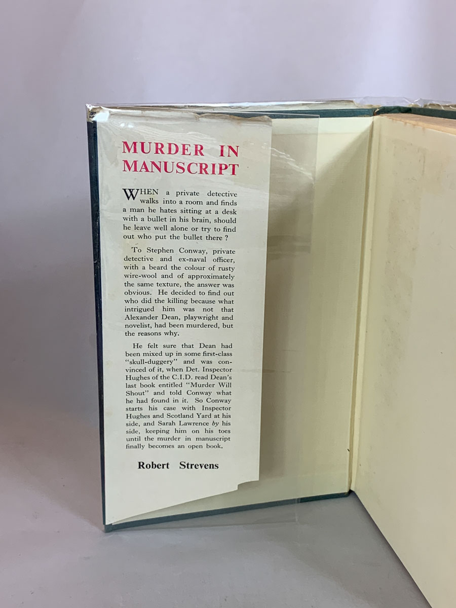 Murder in Manuscript by Strevens (Robert): Very Good Hardcover (1948 ...
