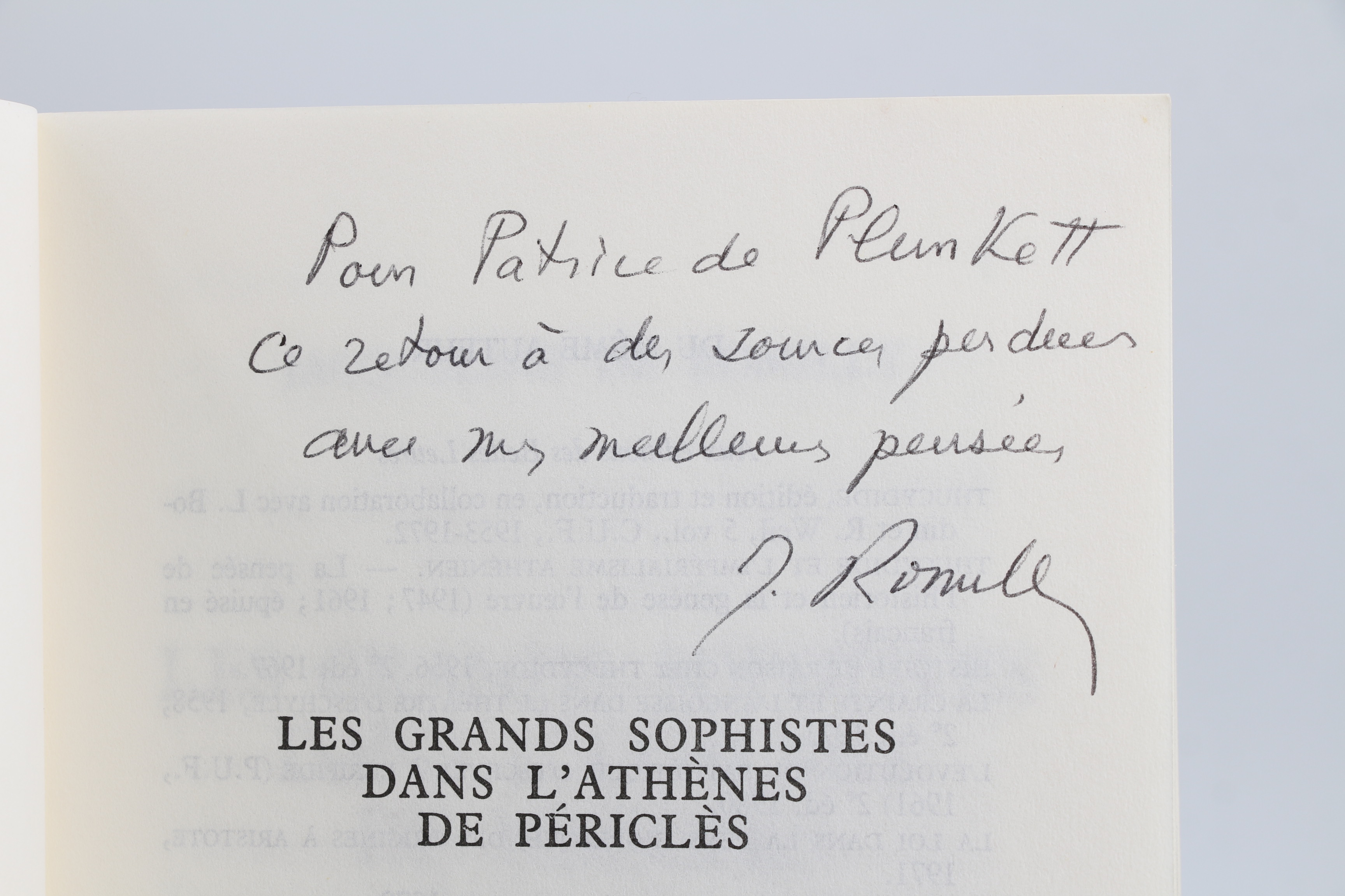 Les grands sophistes dans l'Athènes de Périclès by ROMILLY Jacqueline ...