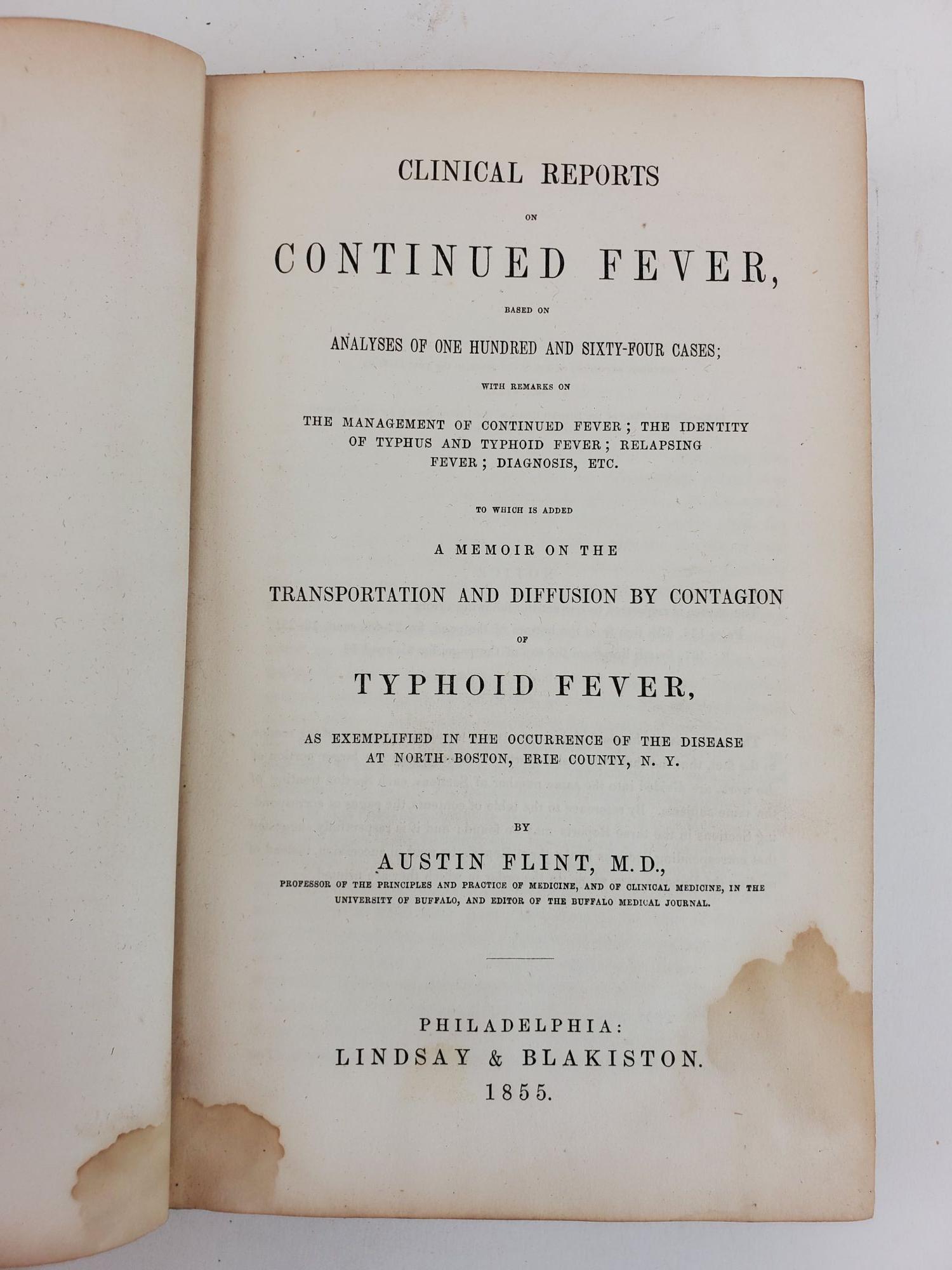 CLINICAL REPORTS ON CONTINUED FEVER, BASED ON ANALYSIS OF ONE HUNDRED ...