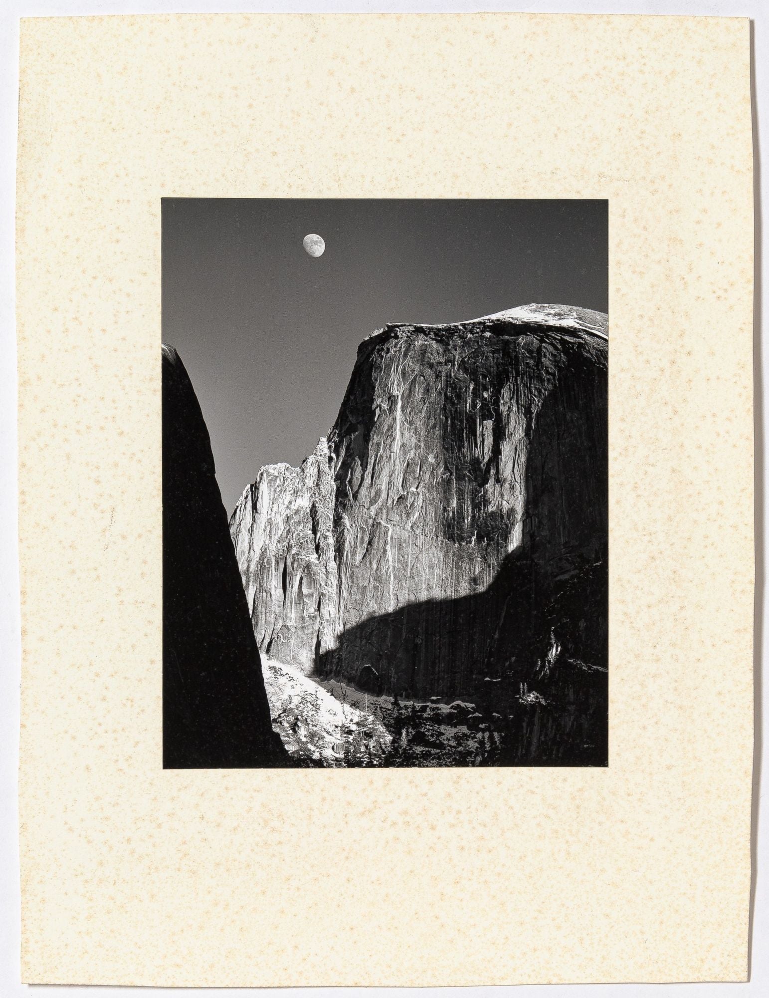 [Photograph] Moon and Half Dome, Yosemite National Park, California by ...