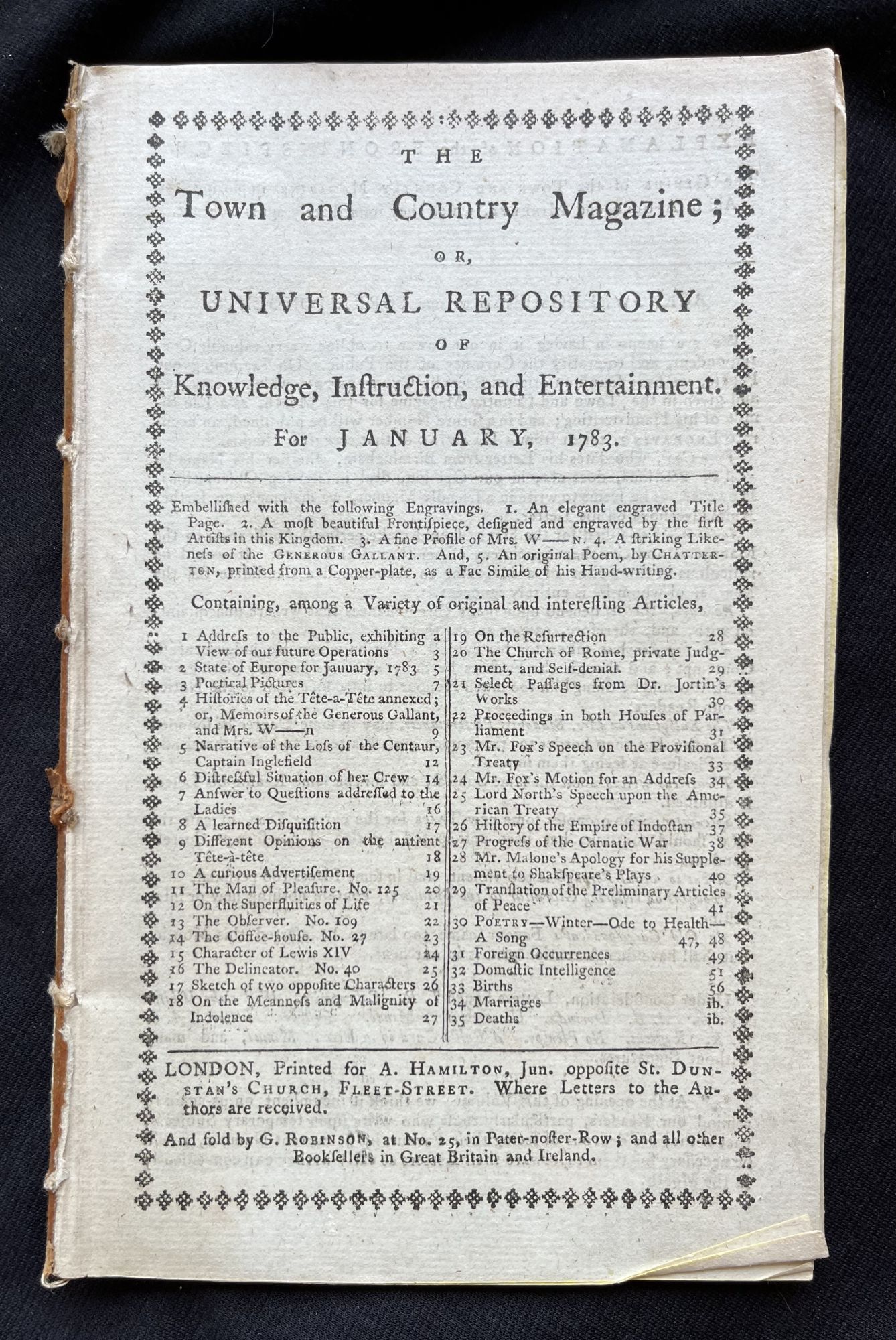 1783 Newspaper COMPLETE PRINTING of REVOLUTIONARY WAR Preliminary PEACE ...