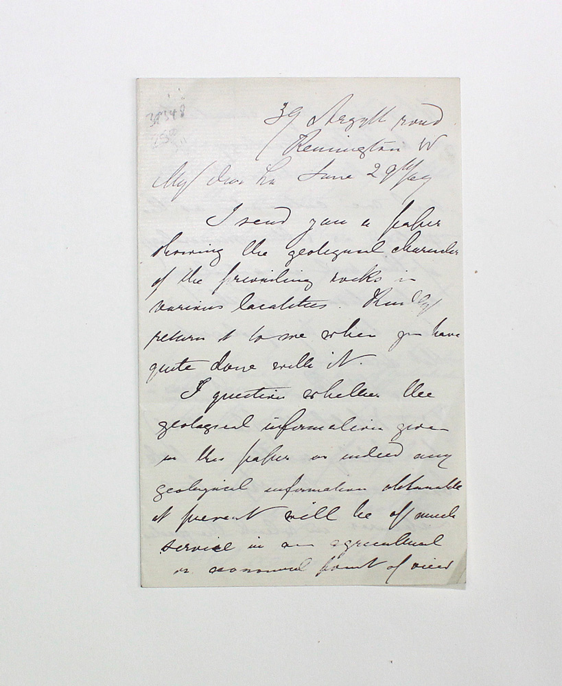 An Original Handwritten Letter Signed by Chemist Augustus Voelcker to ...