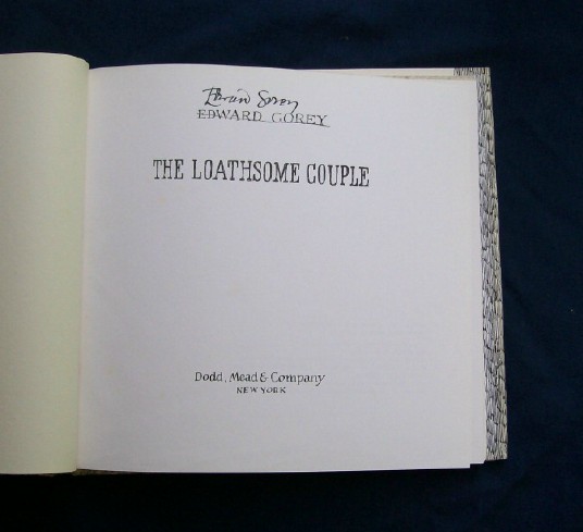 The Loathsome Couple (SIGNED). by Gorey, Edward.: Very Good Hardcover ...