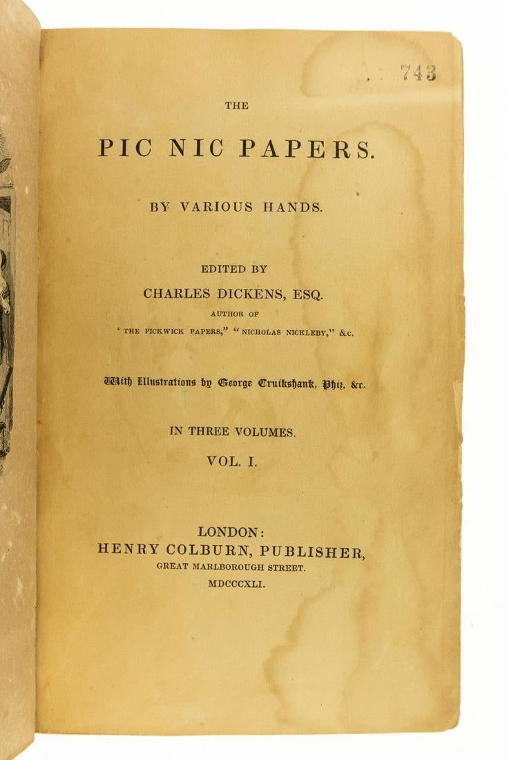 The Pic Nic Papers. By Various Hands. (3 vols.) by Uncredited (Charels Dickens, and others ...