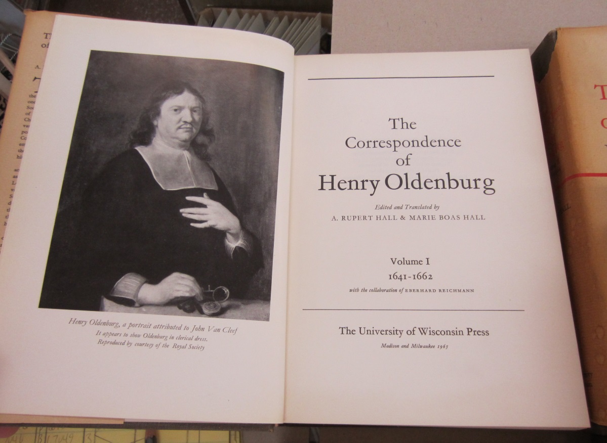 The Correspondence of Henry Oldenburg 13 volume set by Oldenburg, Henry ...