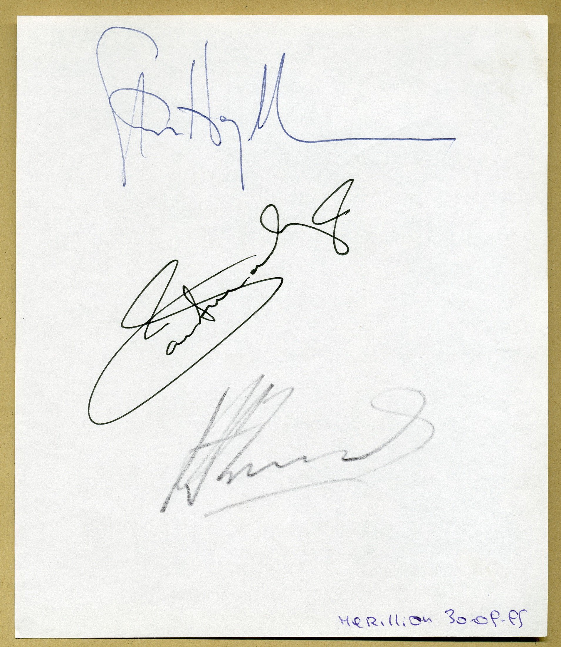 Marillion - Steve Hogarth - Ian Mosley - Pete Trewavas - Signed album ...