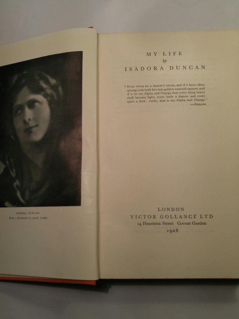 My Life Autobiography of Isadora Duncan von Duncan, Isadora:: Gut 8 ...