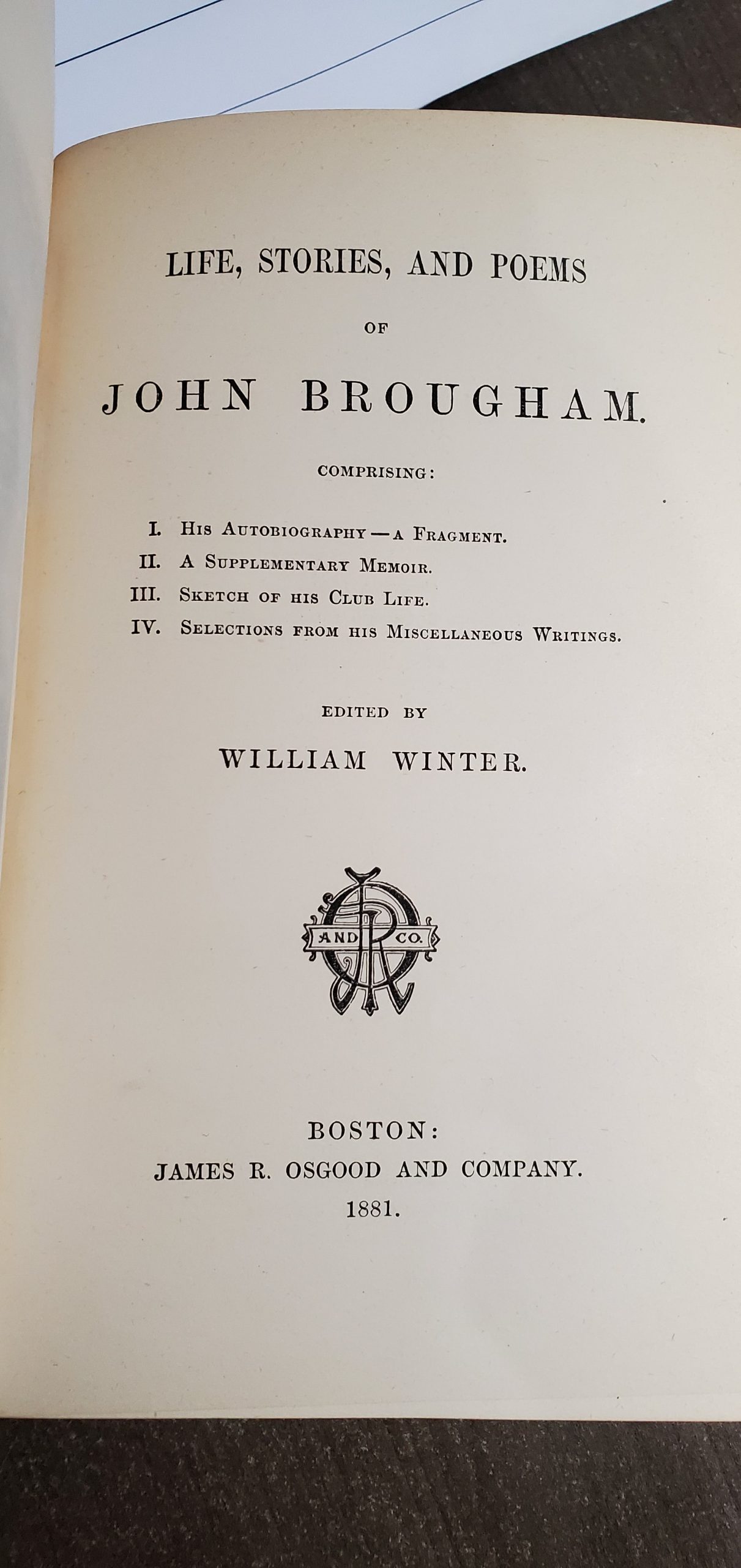 Life, Stories, and Poems of John Brougham - John Brougham; William ...