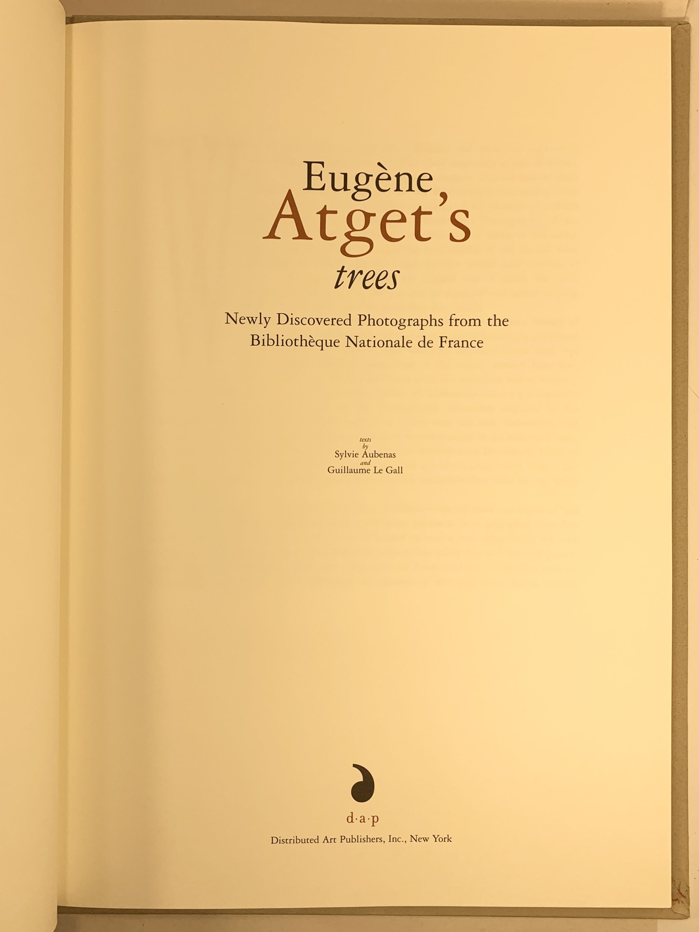 Eugene Atget's Trees Newly Discovered Photographs from the Bibliotheque ...