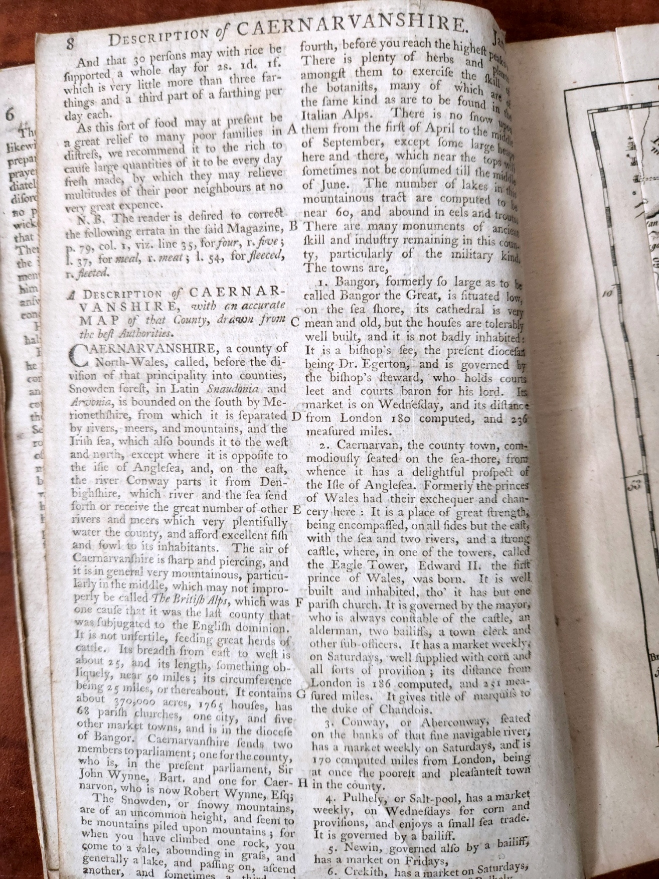 A New Map of Carnarvanshire, Drawn from the best Authorities. [THE ...
