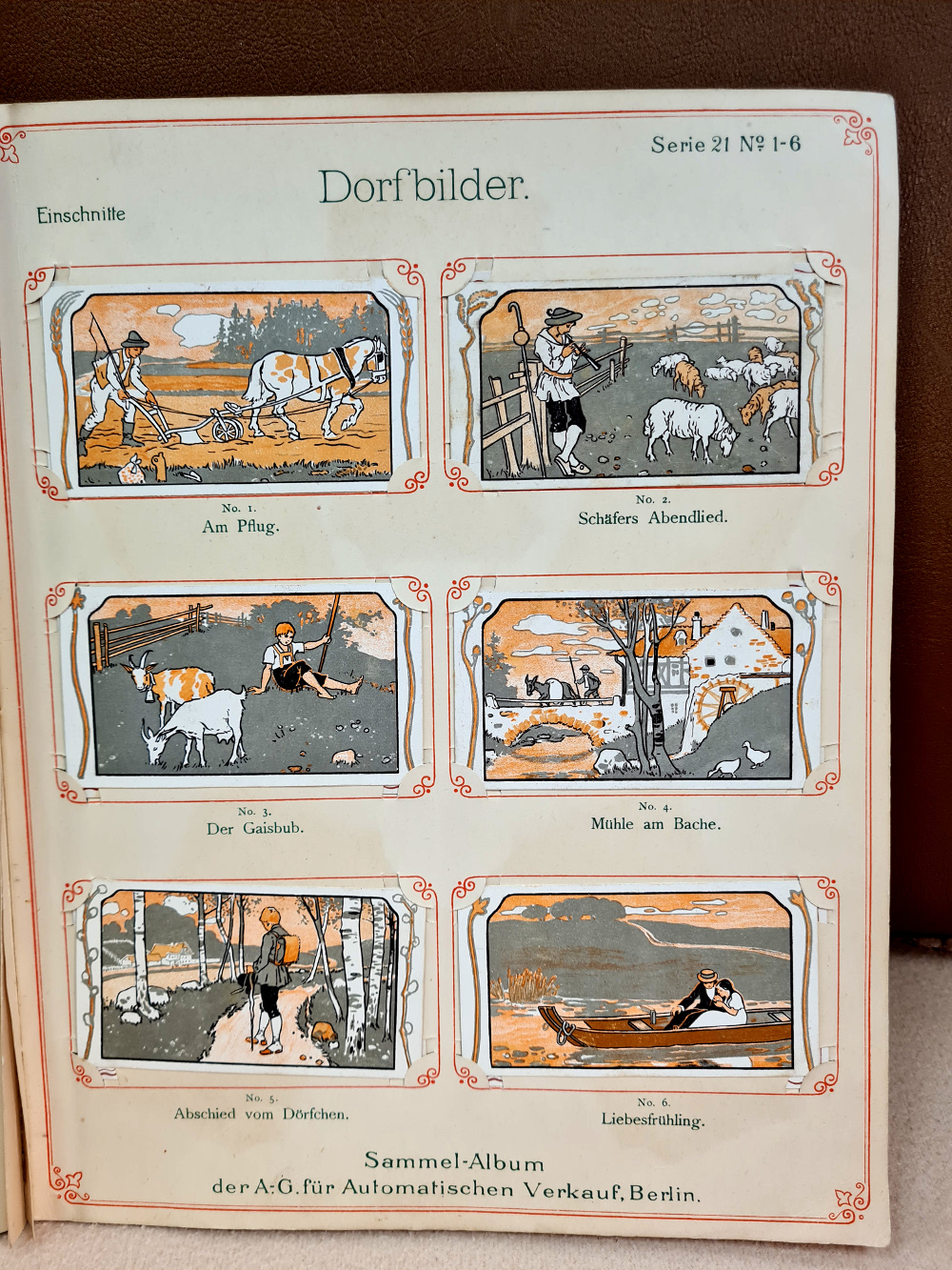 Sammel Album Verlag Ag Für Automatischen Verkauf Berlin Album Nr 1 Mit Den Serien 1 40 Mit