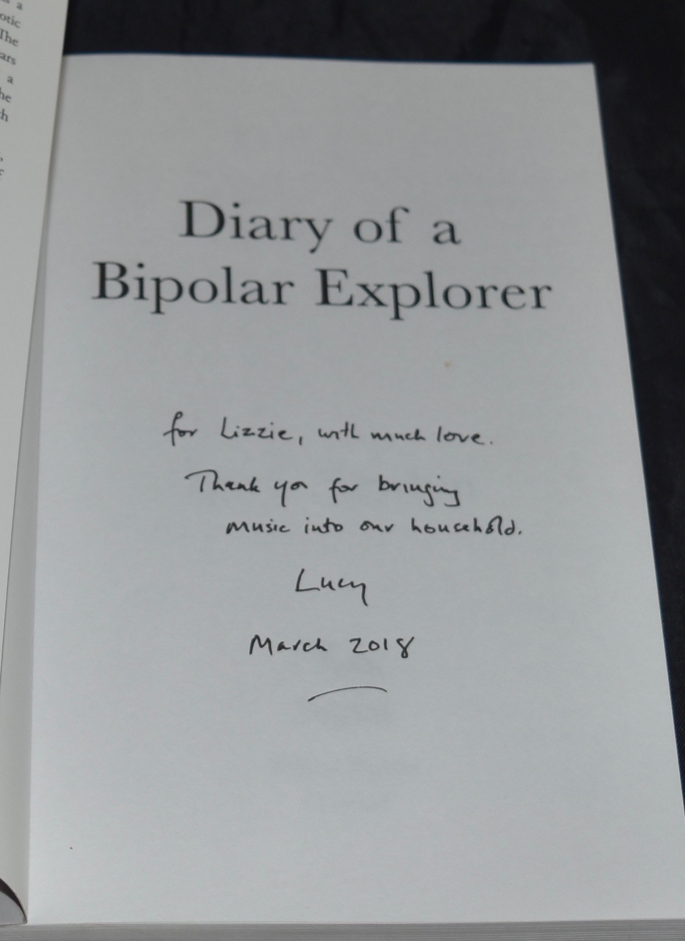Diary of a Bipolar Explorer. First Printing. Signed by Author by Newlyn ...