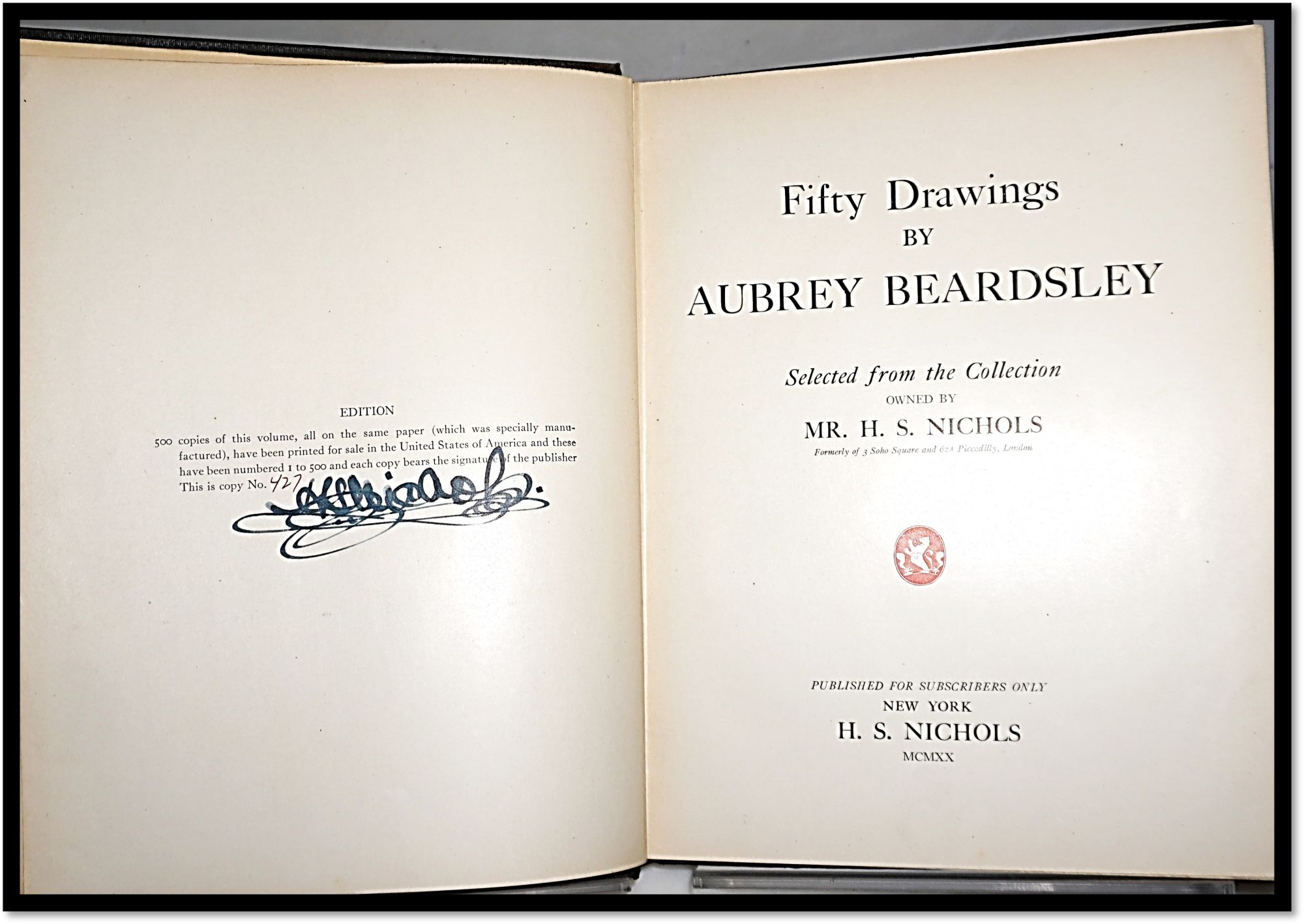 Fifty Drawings by Aubrey Beardsley, Selected from the Collection Owned ...