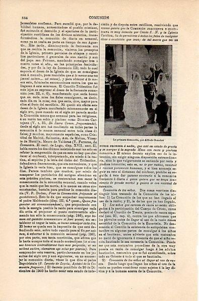 LAMINA V10693: La primera Comunion, por Alfredo Brandot de Varios ...