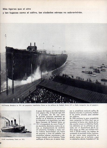 LAMINA V11417: Botadura del trasatlantico France en 1911 y el Titanic ...