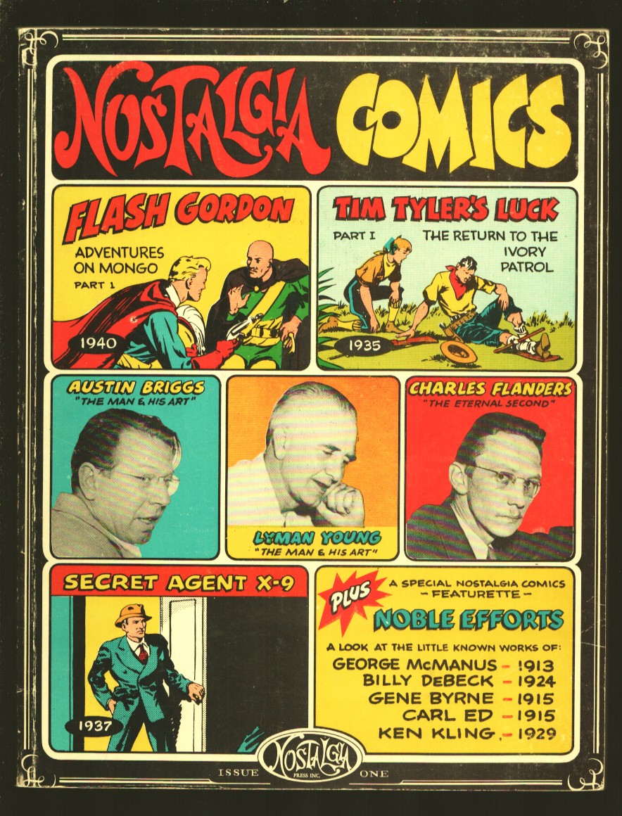 Nostalgia Comics #1 1971-1st issue-Reprints historic comic strips Flash Gordon-Tim Tyler's Luck ...