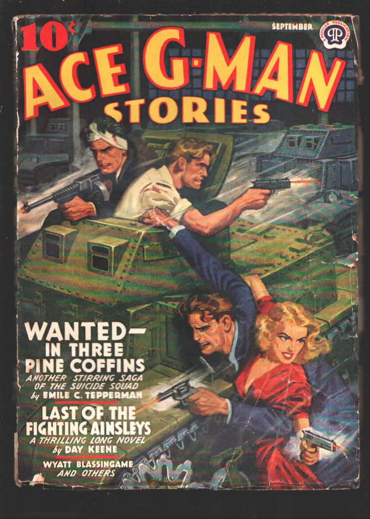 Ace G-Man Stories 9/1941-Hero pulp-Suicide Squad &The Ghost appear ...